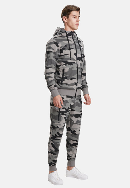 Extreme Pop Men's Tracksuit Set with pockets and hood in colours grey